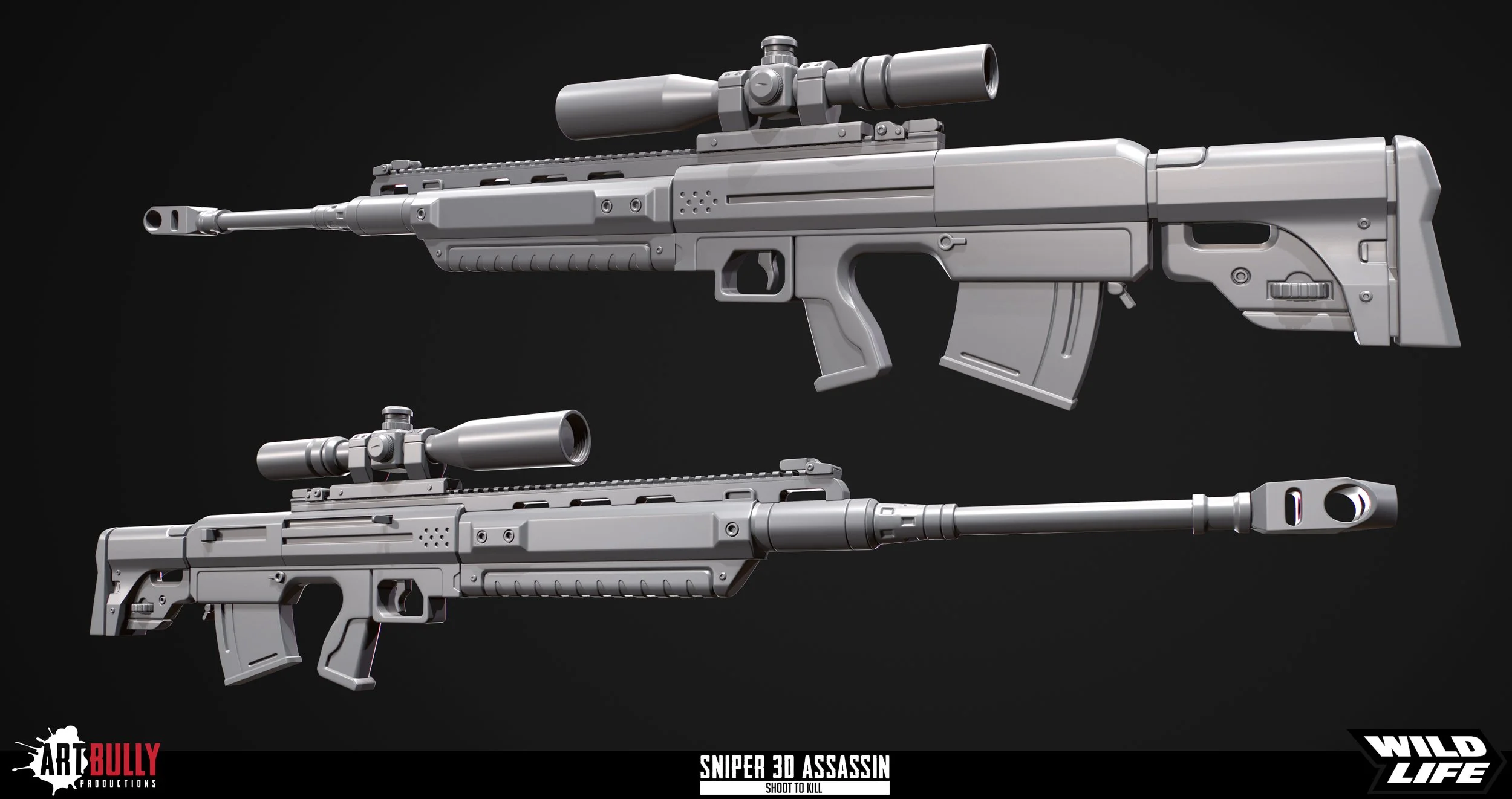 Sniper 3d Assassin Weapon Gallery — Art Bully Productions LLC - Game ...