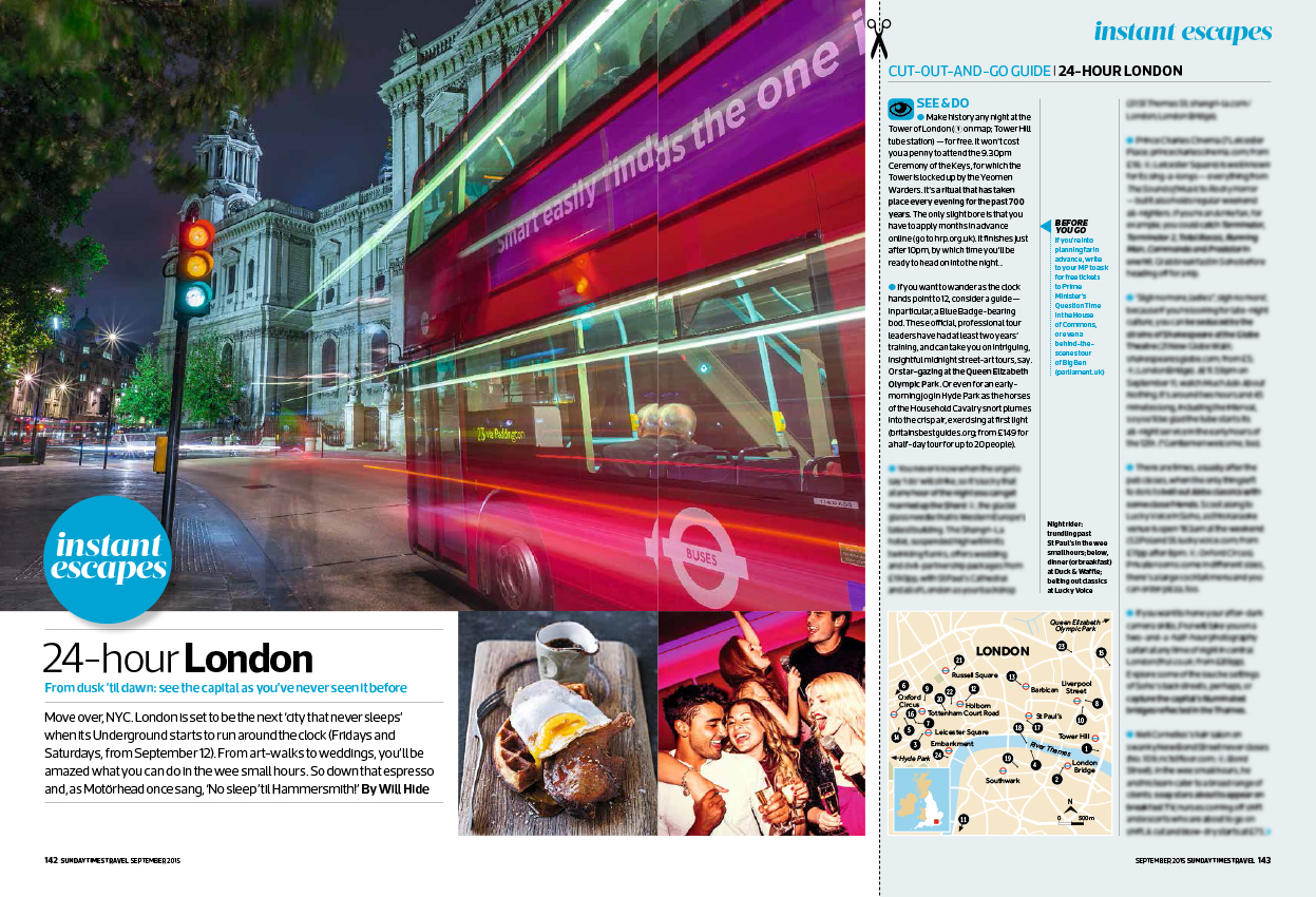 24-hour London - Sunday Times Travel — Will Hide