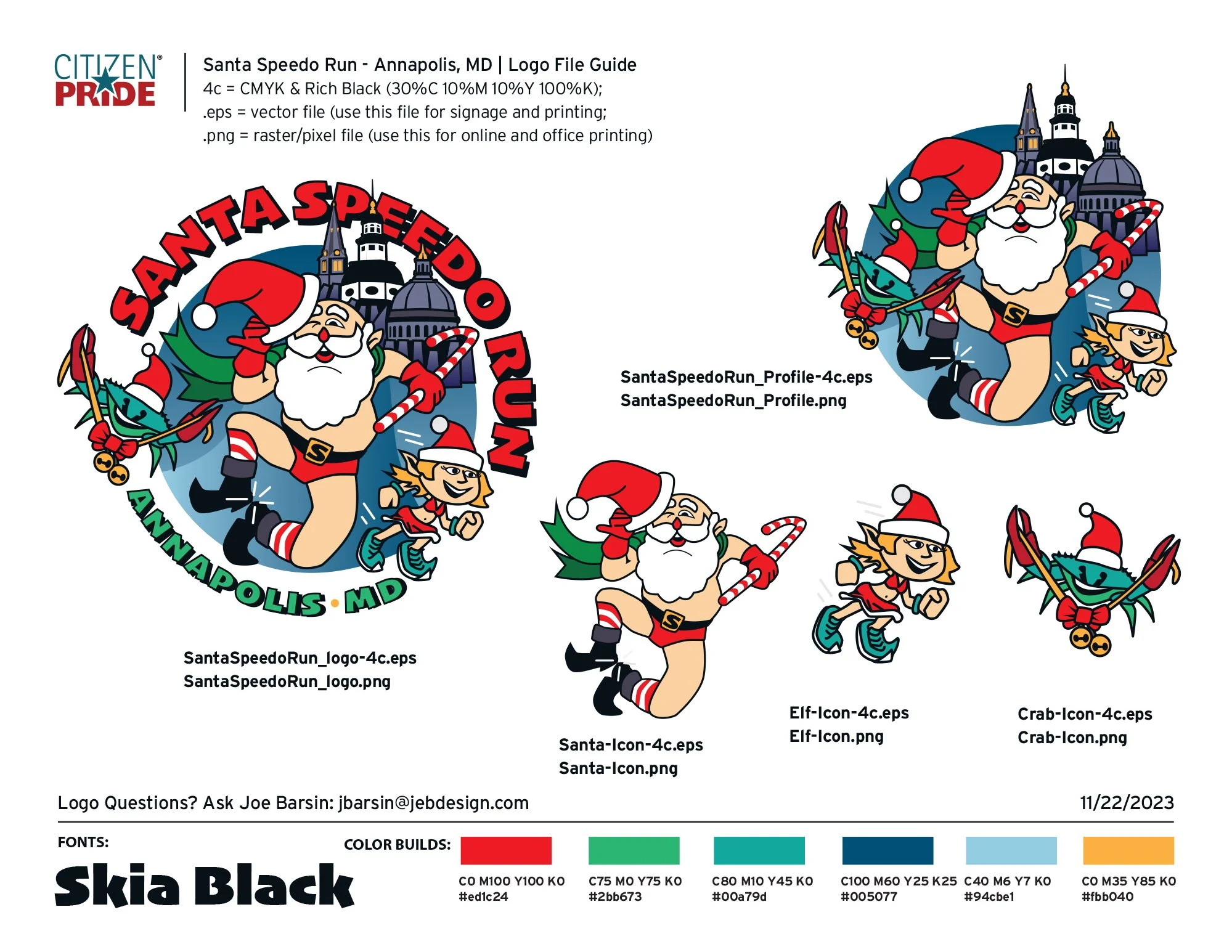 New logo for the Annapolis Santa Speedo Run! — JOE BARSIN: Creative ...