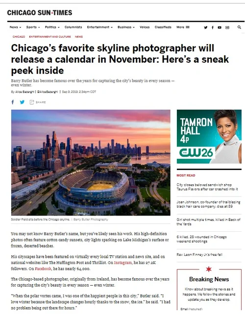 In The News — Barry Butler Photography