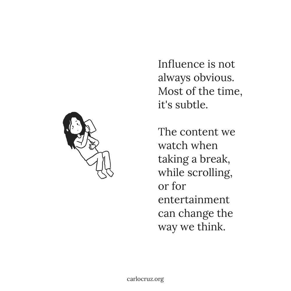 Influence is not always obvious — Carlo Cruz