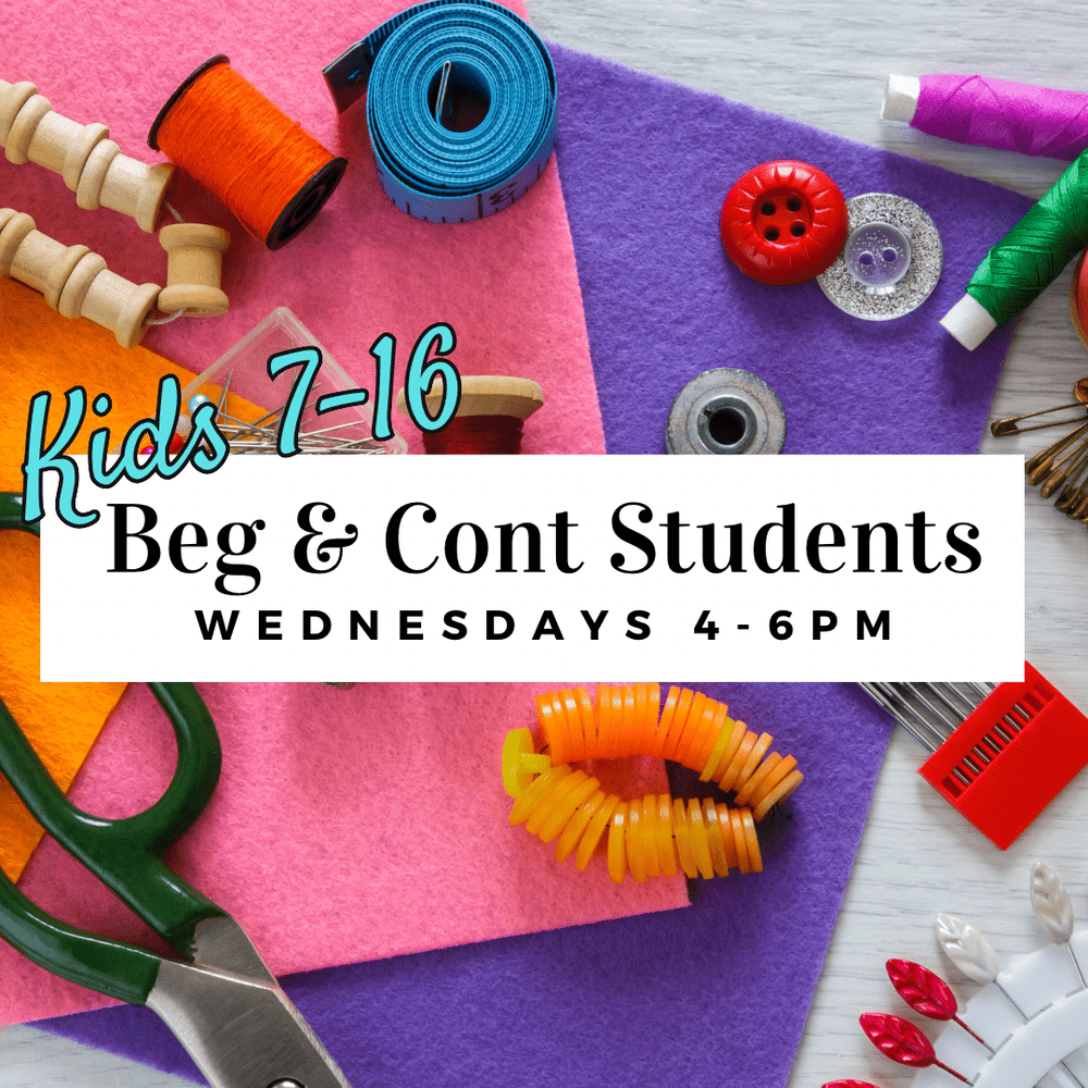 kids weekly classes — Sewing Lab Los Alamitos