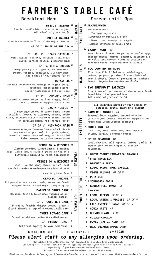 The Farmer's Table Cafe