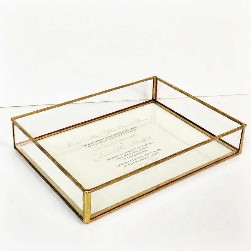 Custom-Designed Glass Tray: Perfect Gift for Weddings, Anniversaries ...