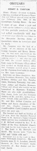 Campion Family — MarmoraHistory.ca