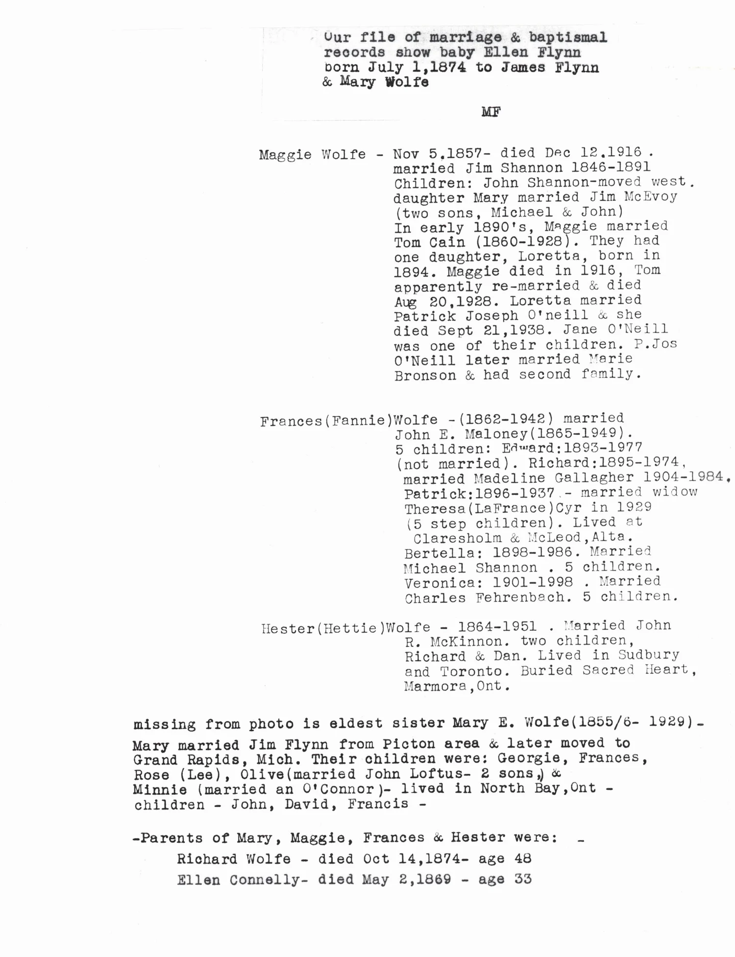 The murder of Richard Wolfe 1874 (by Bill O'Keefe) — MarmoraHistory.ca