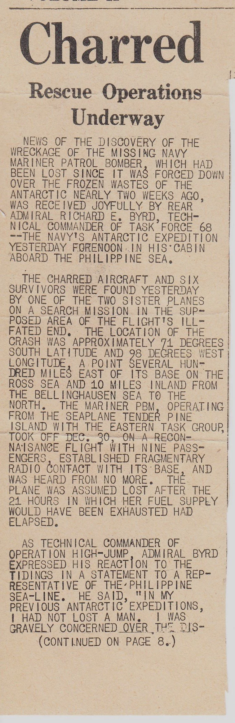 THE SAILOR FROM ELDORADO — MarmoraHistory.ca