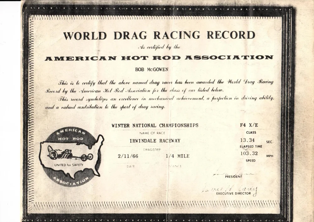 1966 GT350 Drag Unit — VERNON ESTES CLASSICS