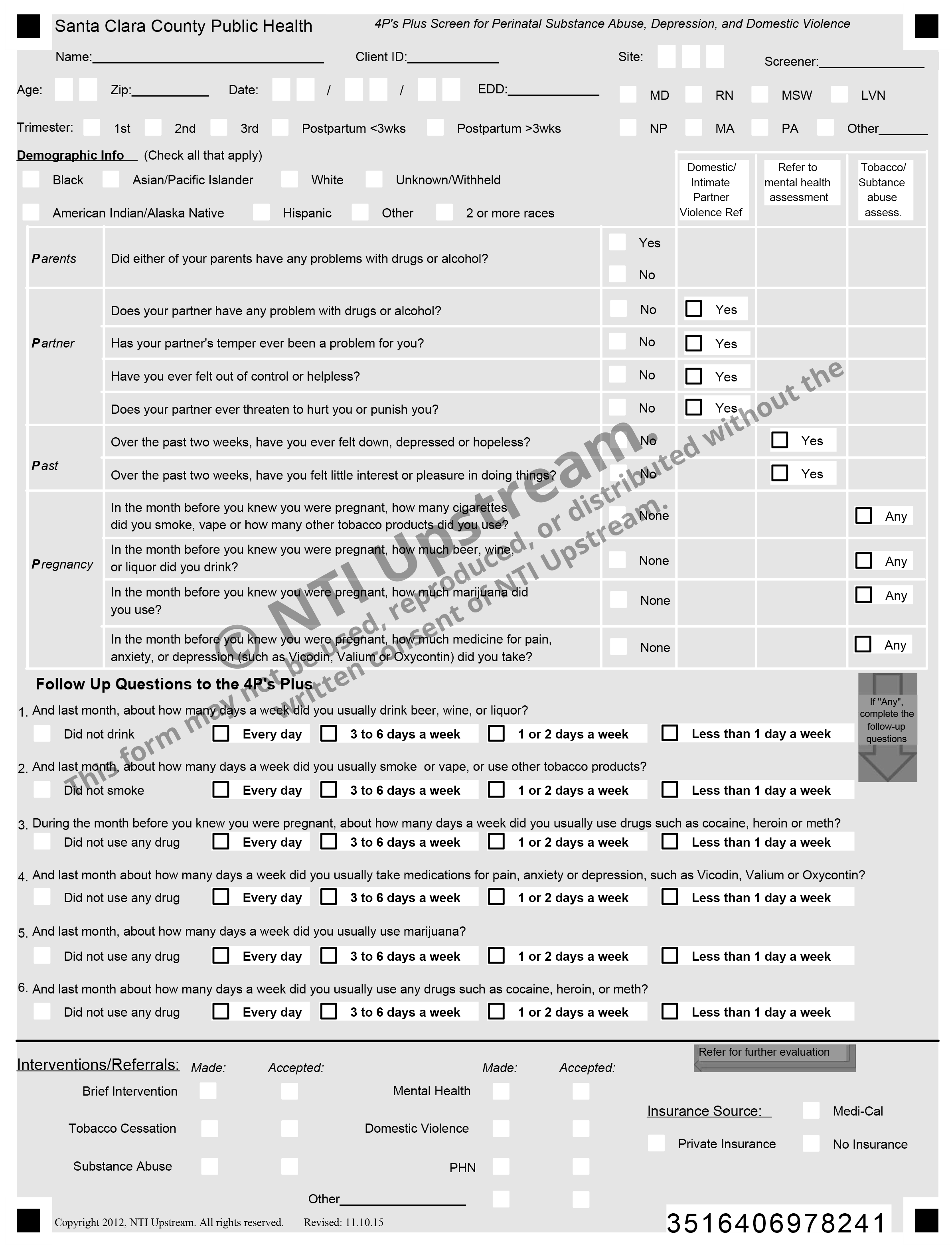 4P's Plus© Samples — NTI Upstream