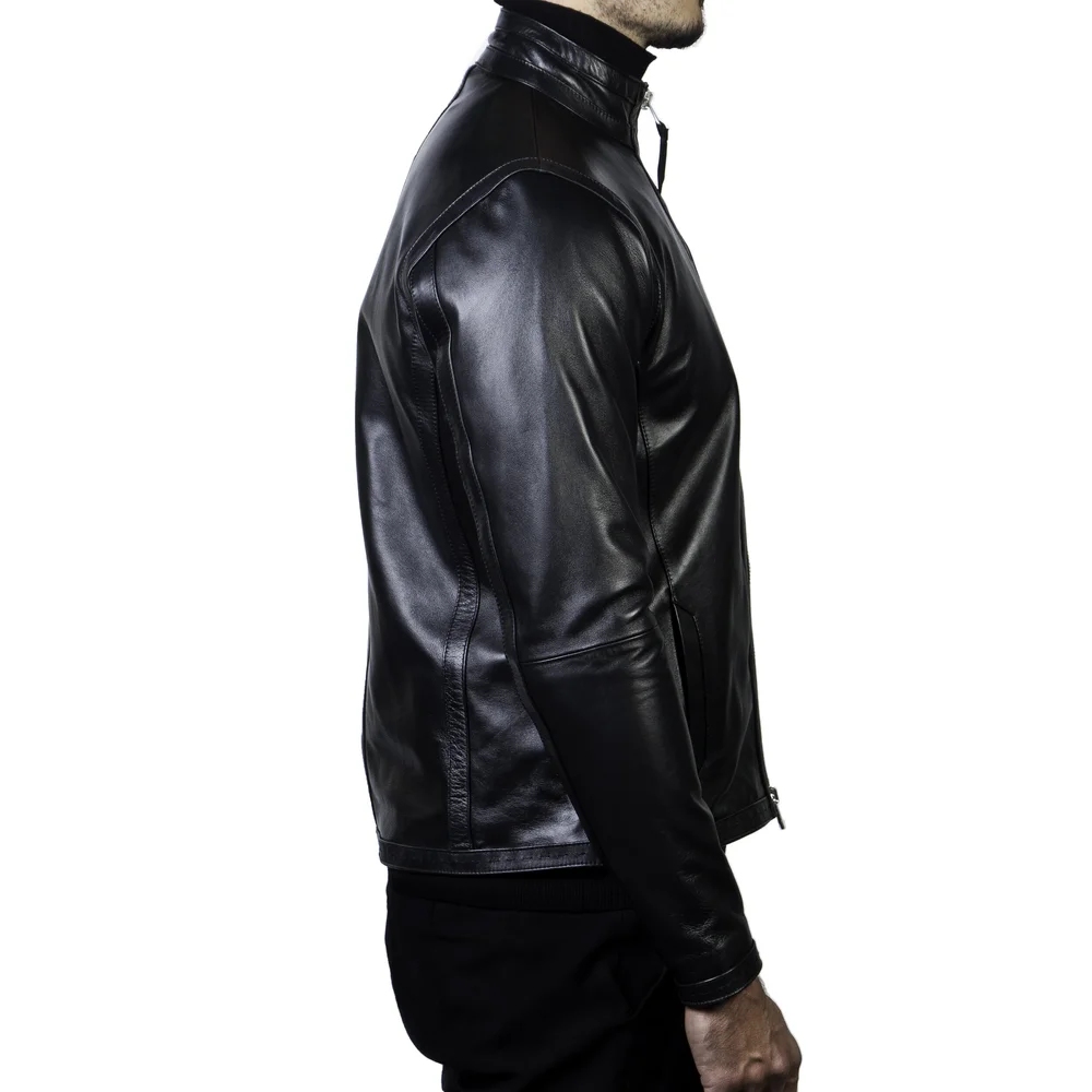 Black Leather Jacket Back