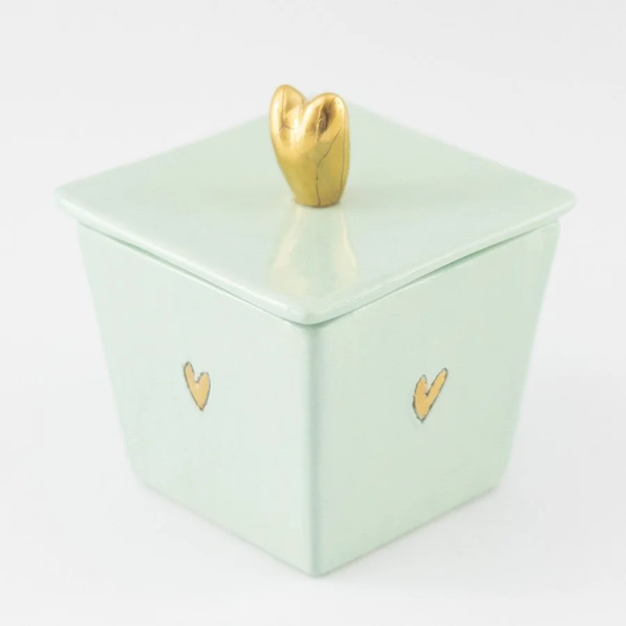 Mint and Red Small Bowl with Heart by Sophie Smith — Cambridge ...