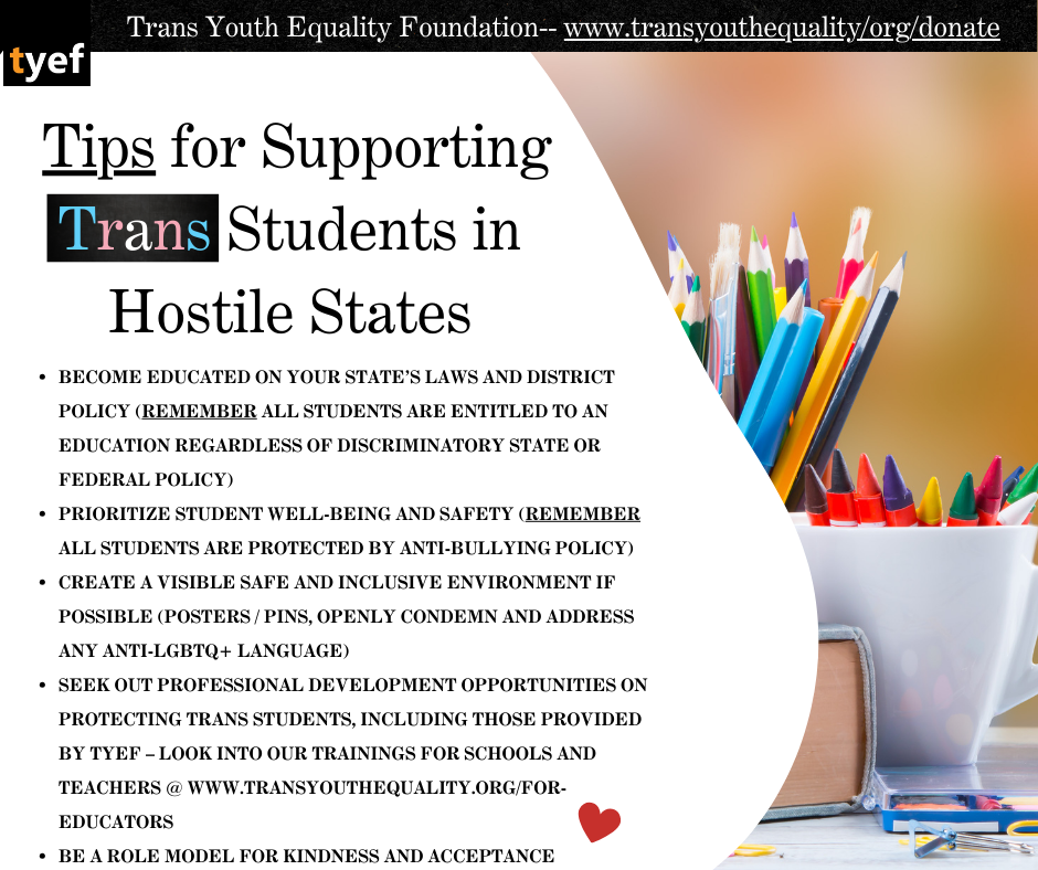 Resources For Educators — Trans Youth Equality Foundation