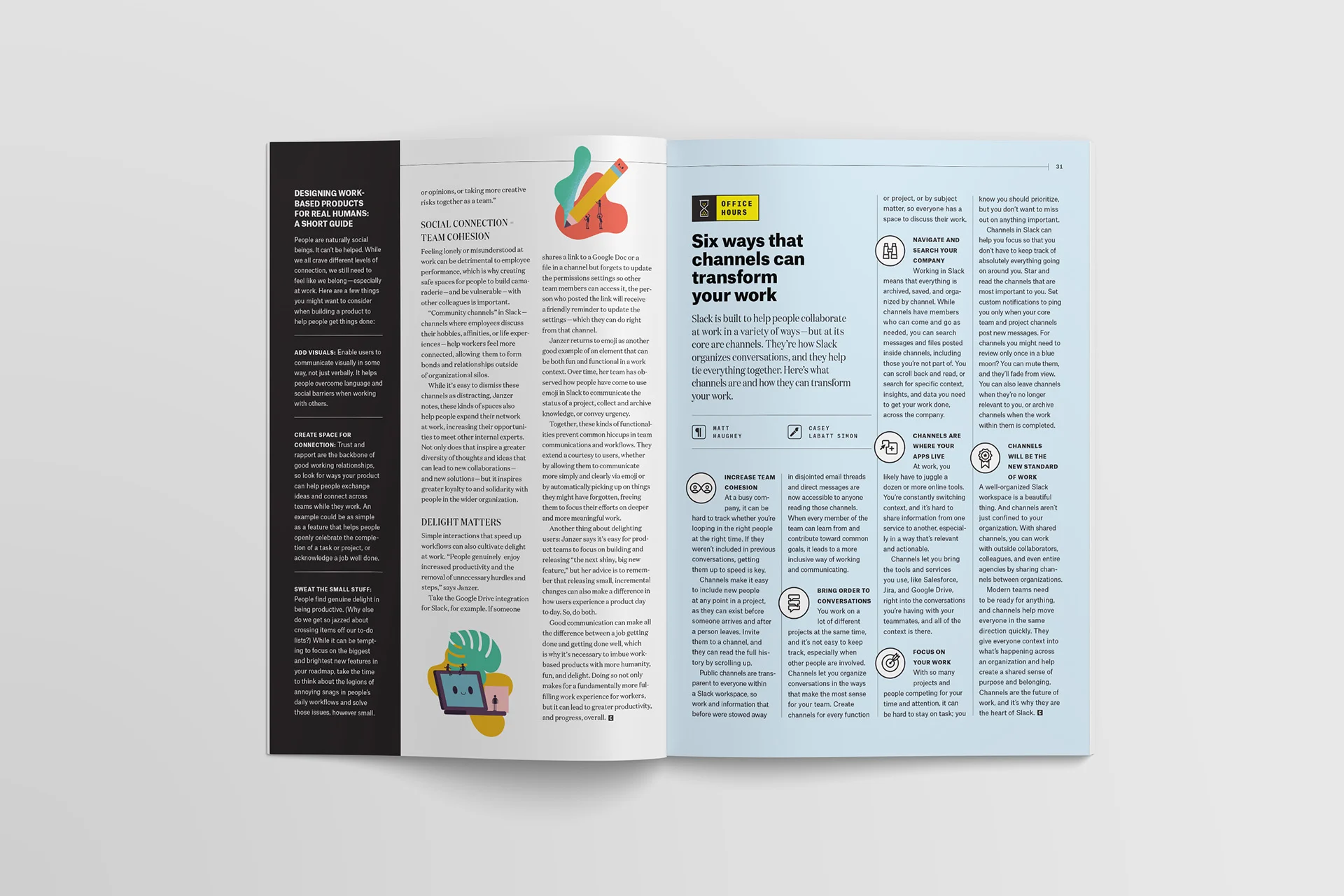 Slack's "Channels" Magazine Design and Art Direction — Russell Shaw