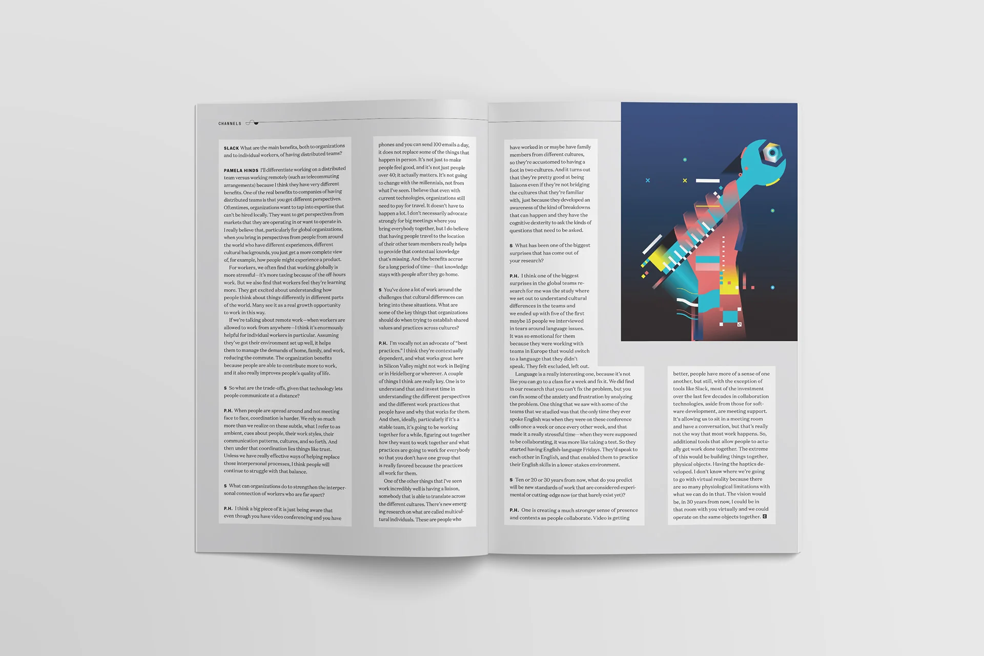 Slack's "Channels" Magazine Design and Art Direction — Russell Shaw