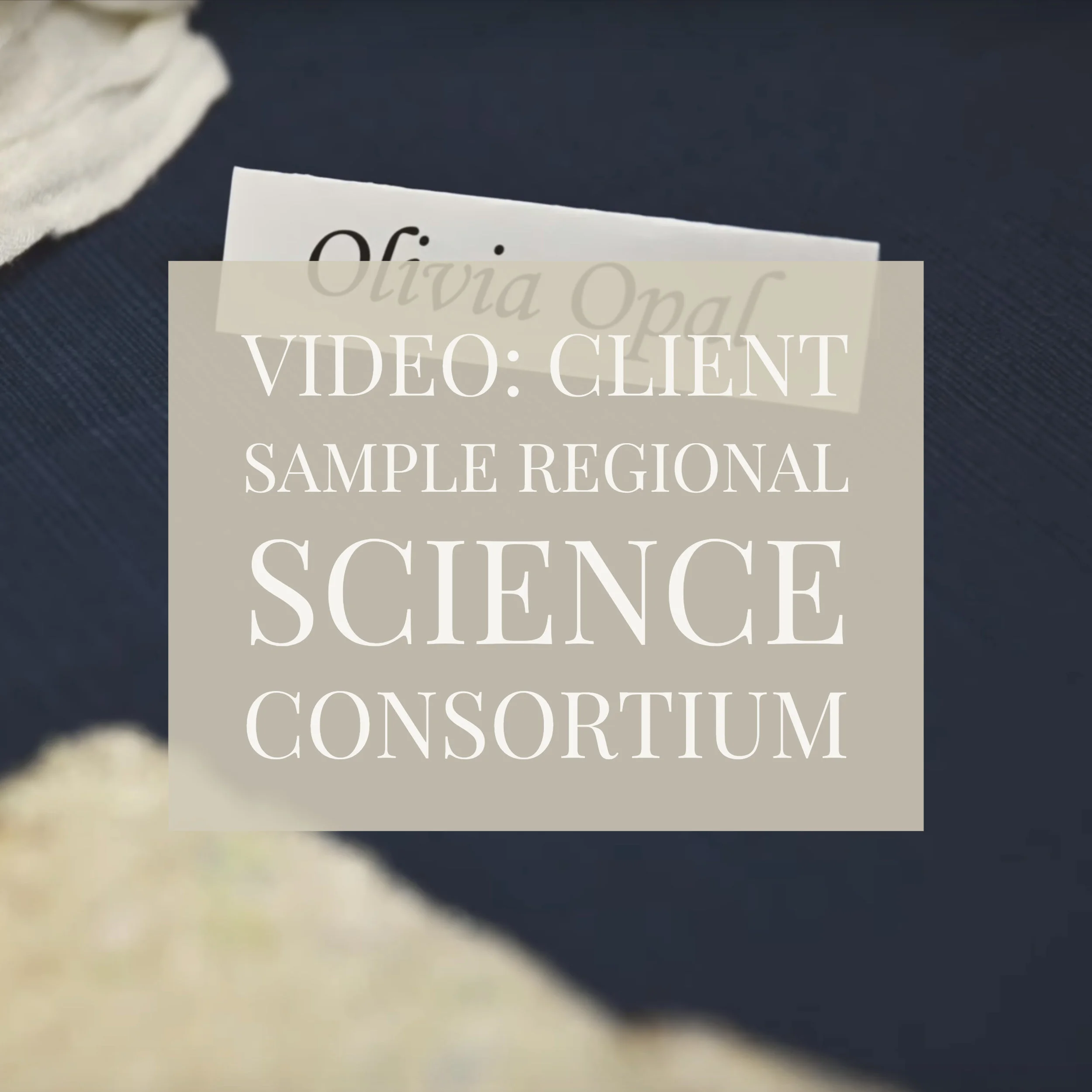 Video: Client Sample Regional Science Consortium — ETDPhotography