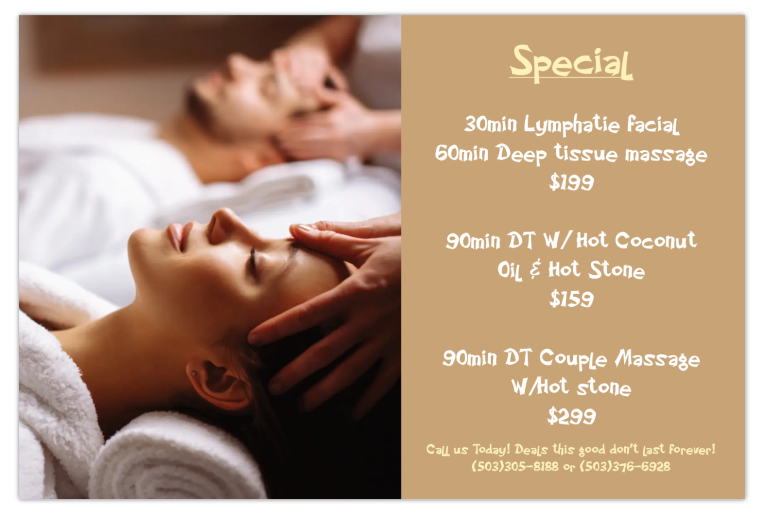 Special Offers — Zen Garden Massage and Spa