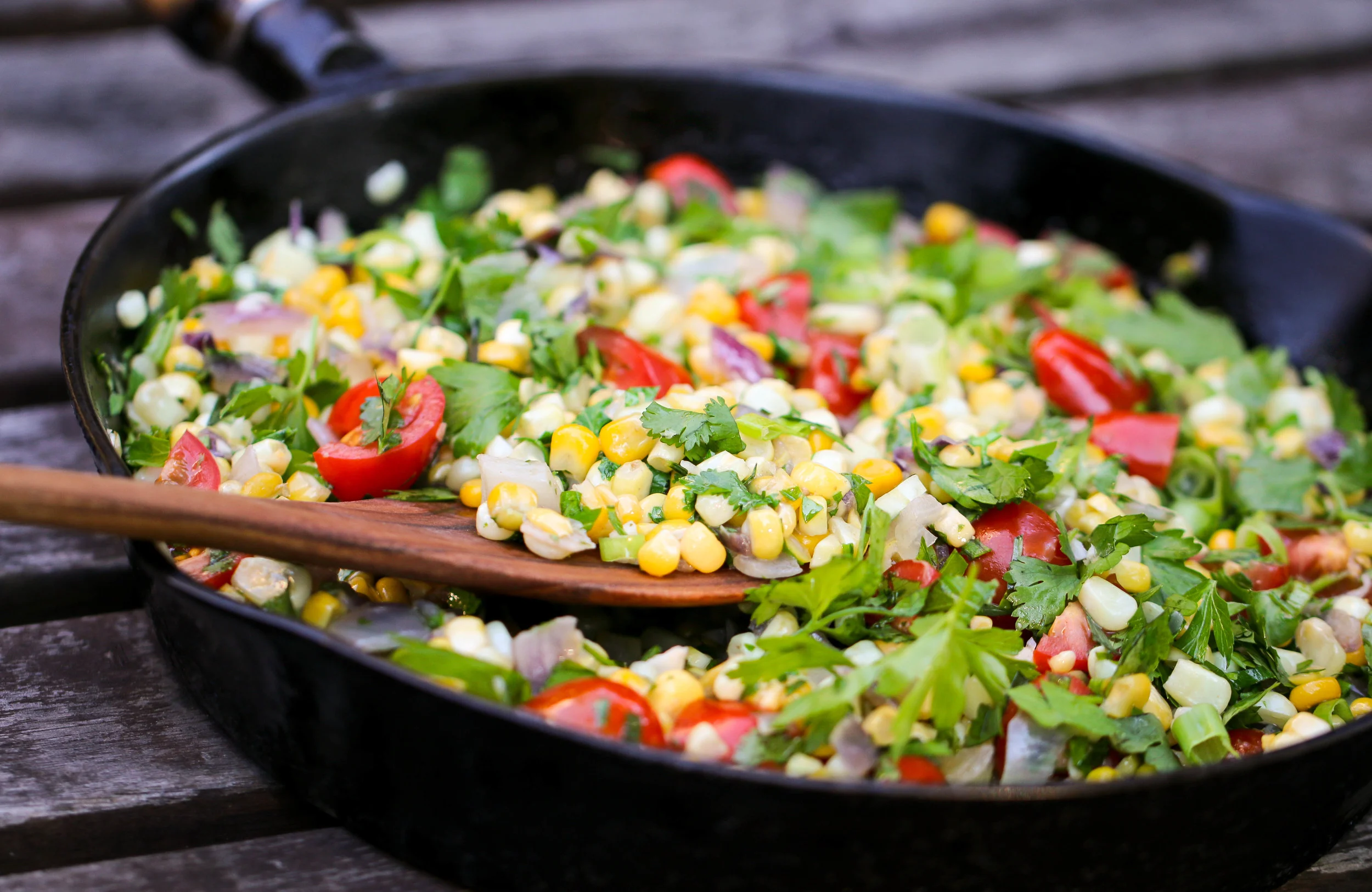 The Hungry Hounds— Summer Corn Sauté with Herbs