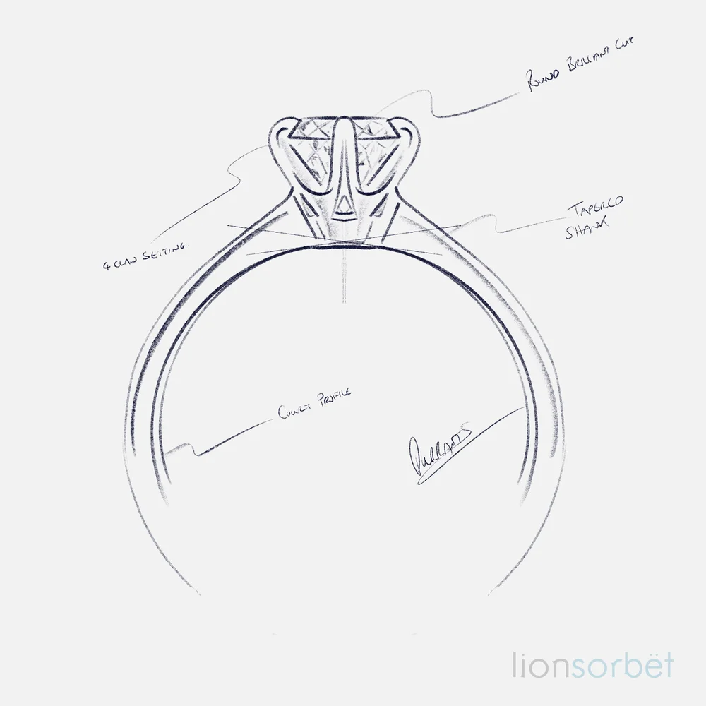Diamond Ring Pencil Drawing