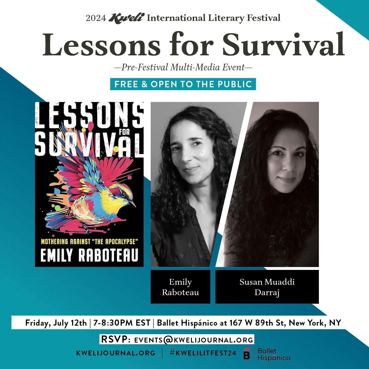 Pre-Festival Multi-media event with Emily Raboteau; Moderated by Susan ...