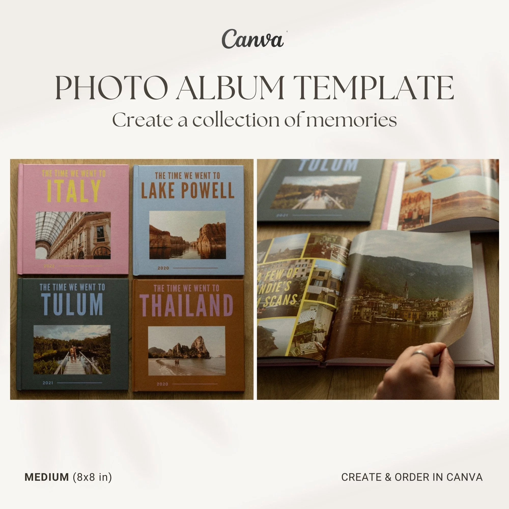Customizable Canva Photo Album Templates | Print Your Own Memory Book