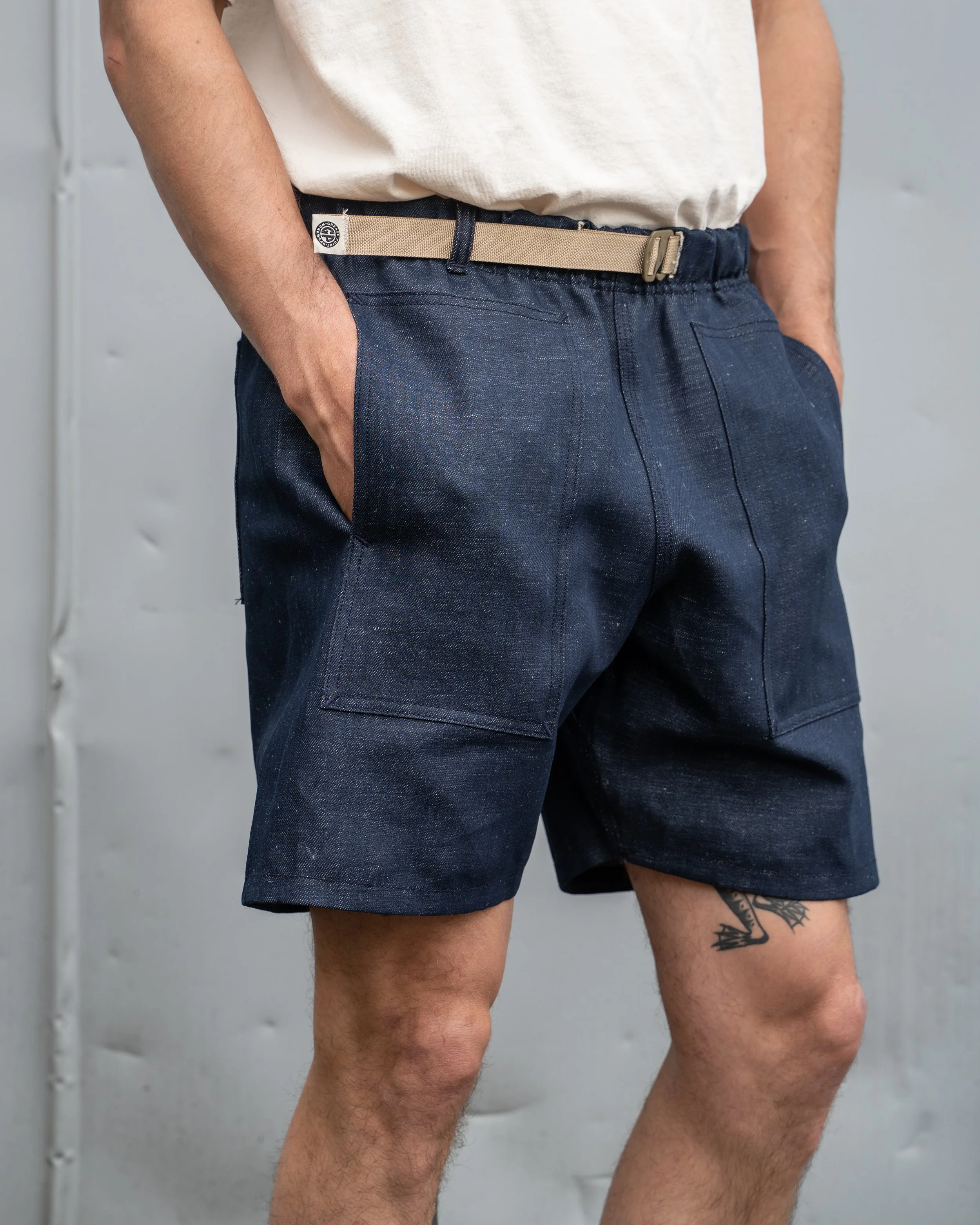 Easy Short - 12 oz Japanese Neppy Denim — GREASE POINT WORKWEAR