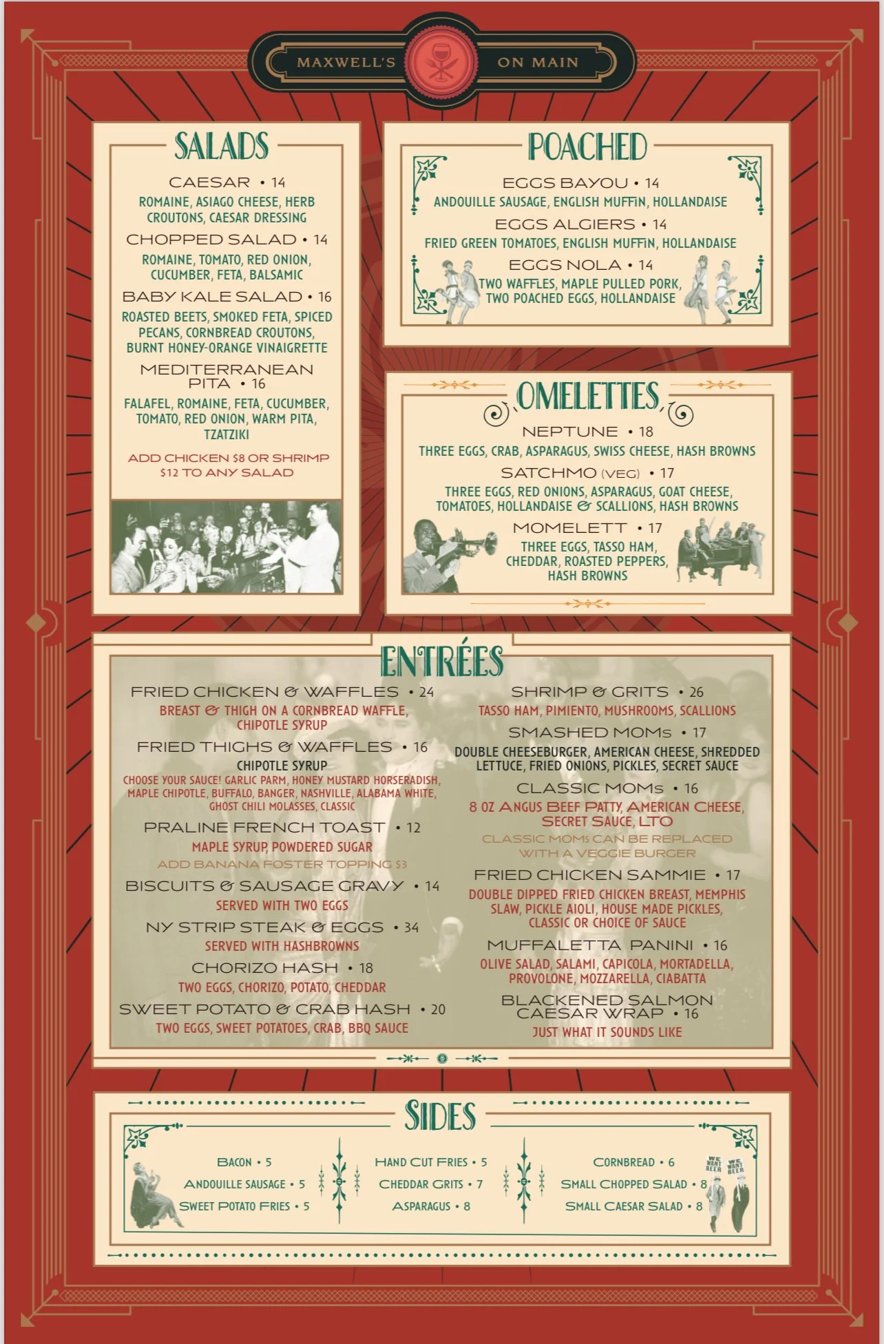 Sunday Brunch Menu — MOMs