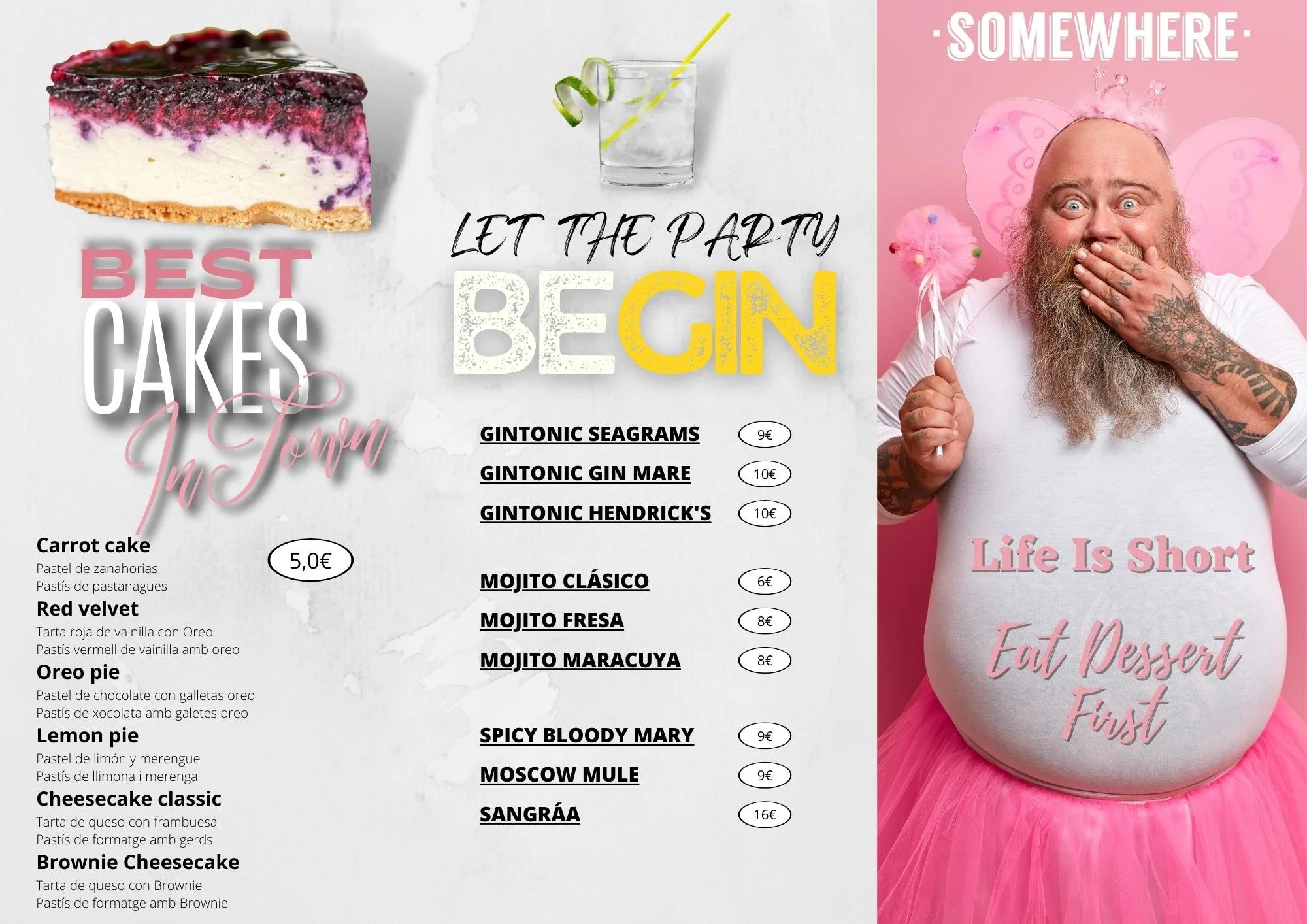 MENU — Somewhere Cafe