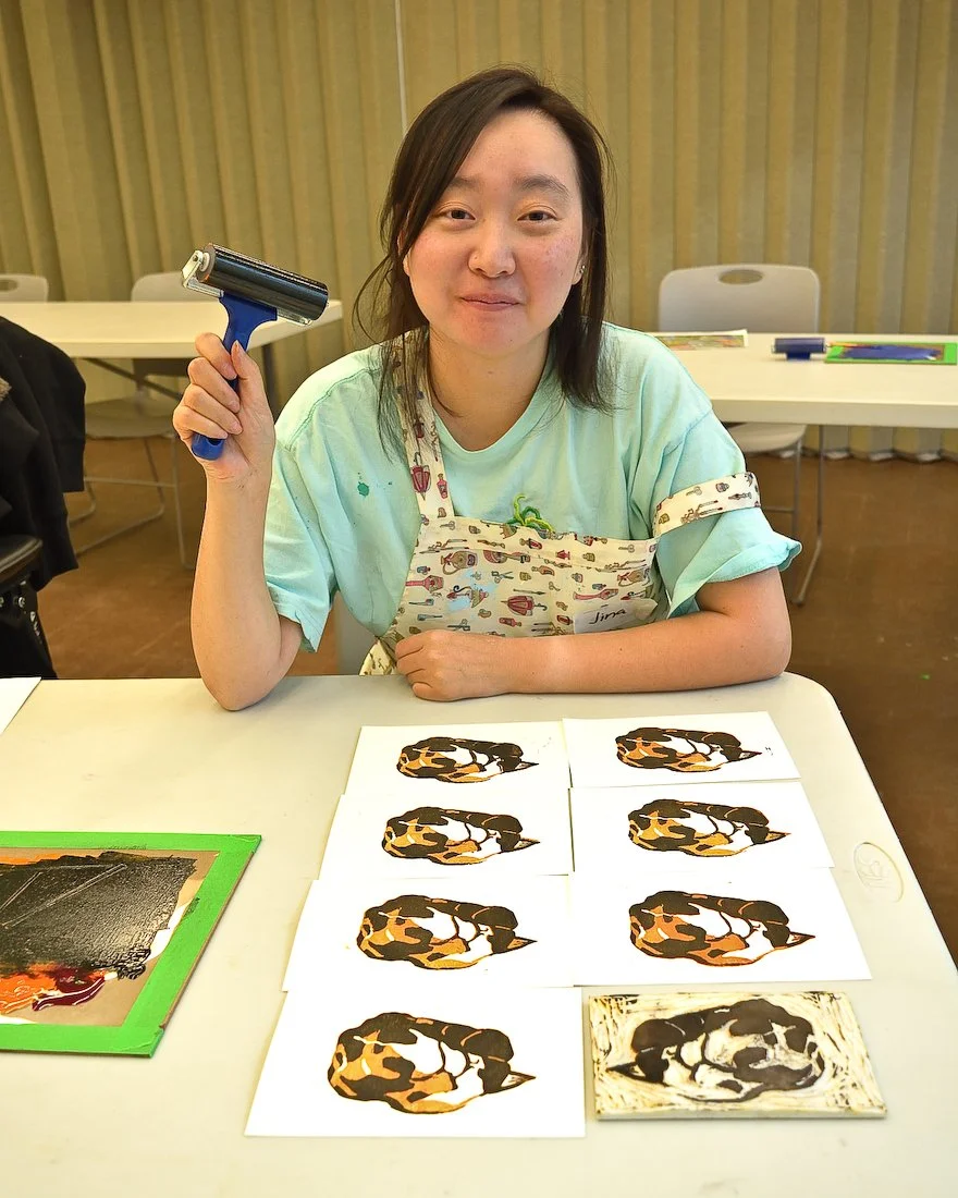 TBG Linocut Reduction Class — Alan Li