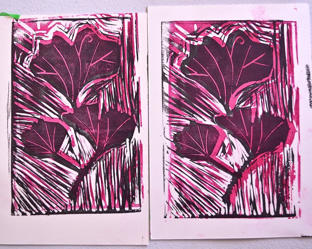 High Park Lino Reduction May Workshop — Alan Li