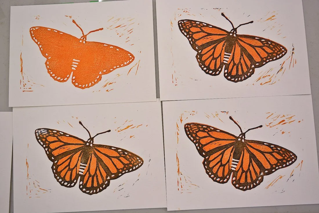 TBG Linocut Reduction Class — Alan Li