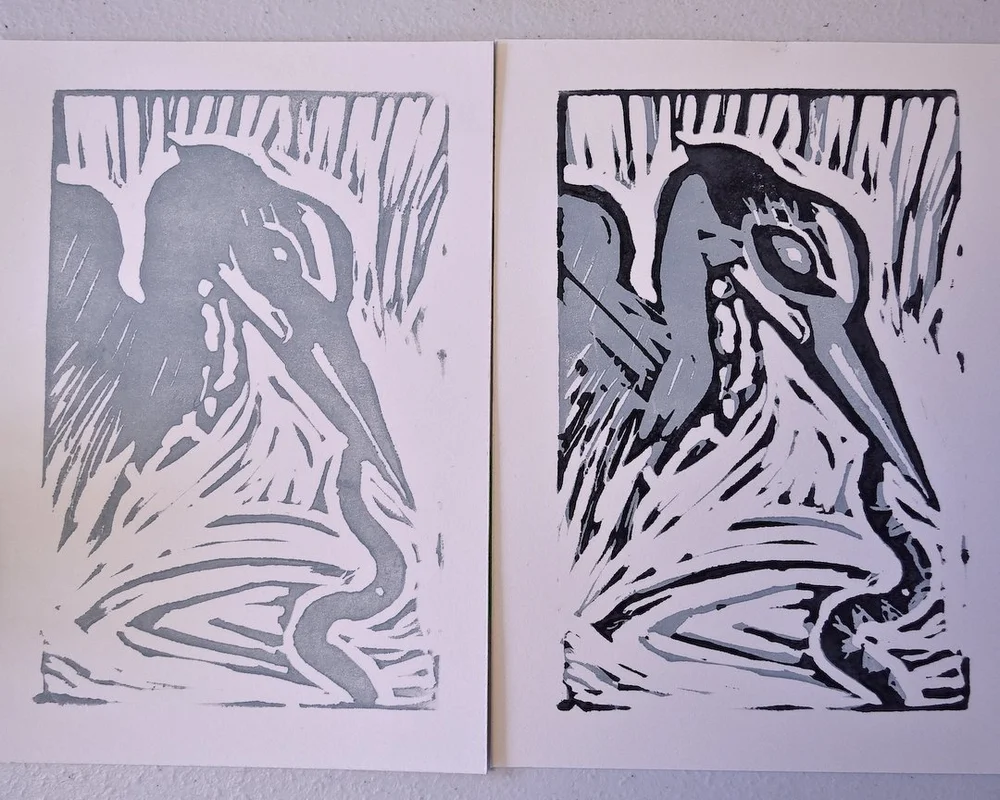 High Park Lino Reduction May Workshop — Alan Li