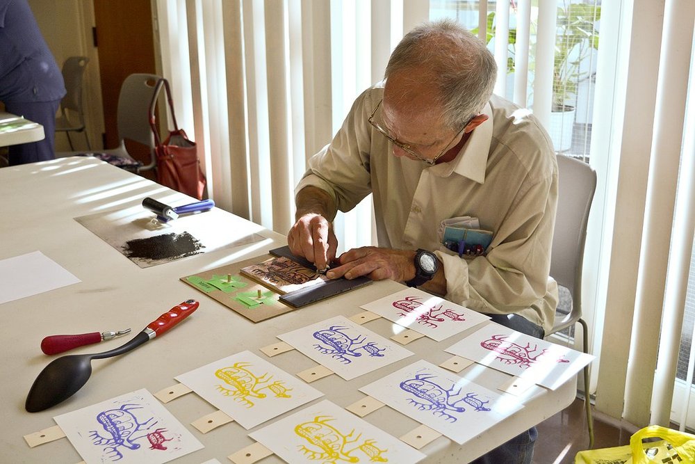 TBG Lino Reduction Printmaking — Alan Li