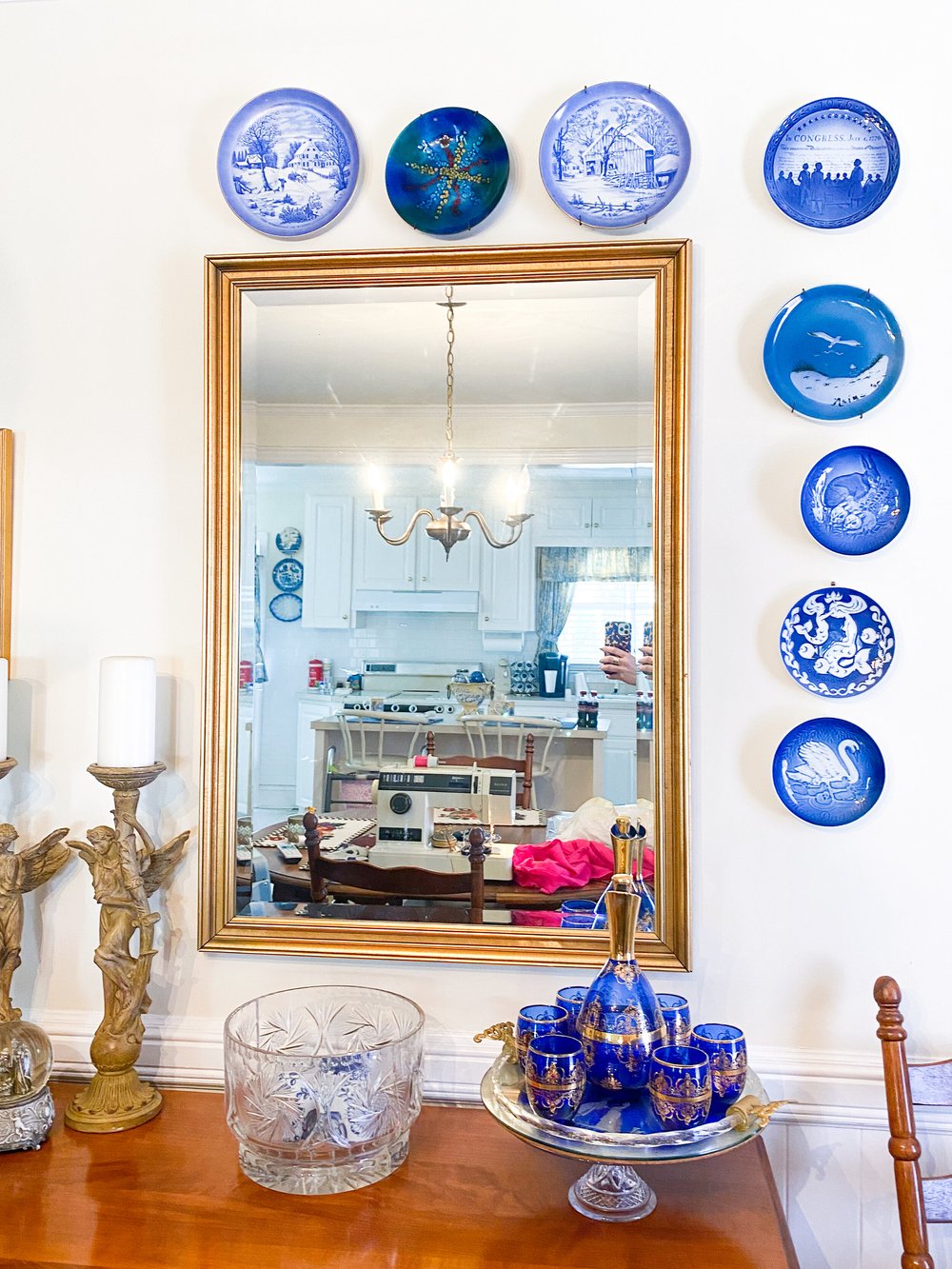 How to Create an Antique Blue and White Plate Wall — Kendall Mariah