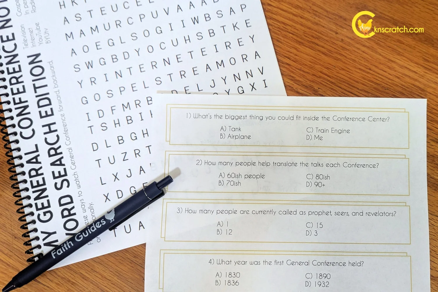 General Conference Trivia Game — Chicken Scratch N Sniff