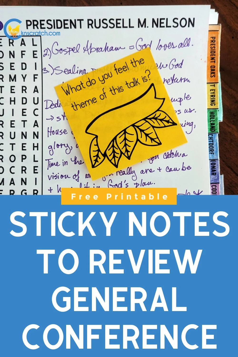 Sticky Notes to Help you Teach from General Conference — Chicken ...