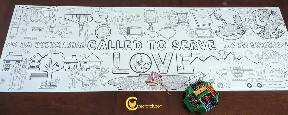 Baptism Coloring Poster (Print & Ship) — Chicken Scratch N Sniff
