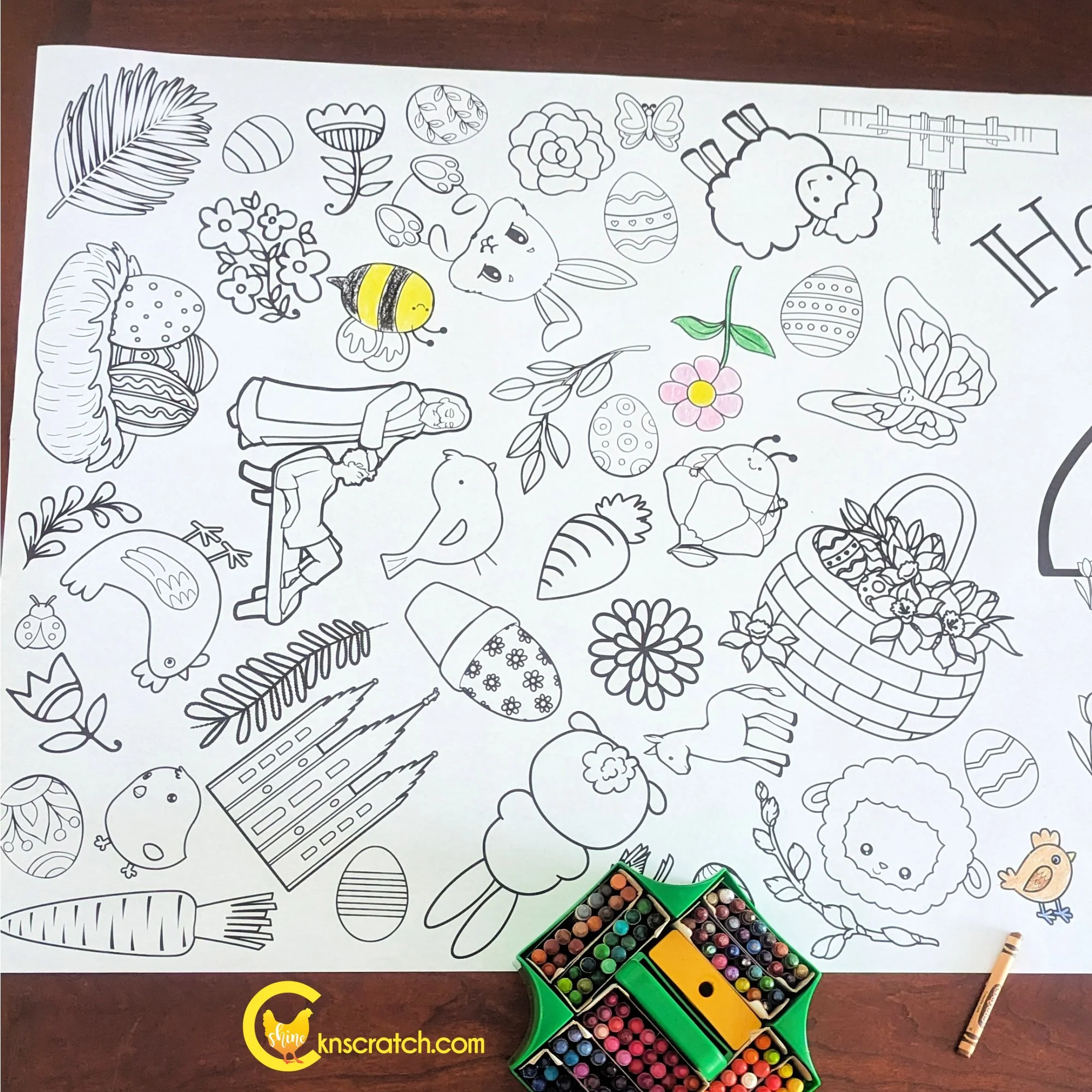 Baptism Coloring Poster — Chicken Scratch N Sniff