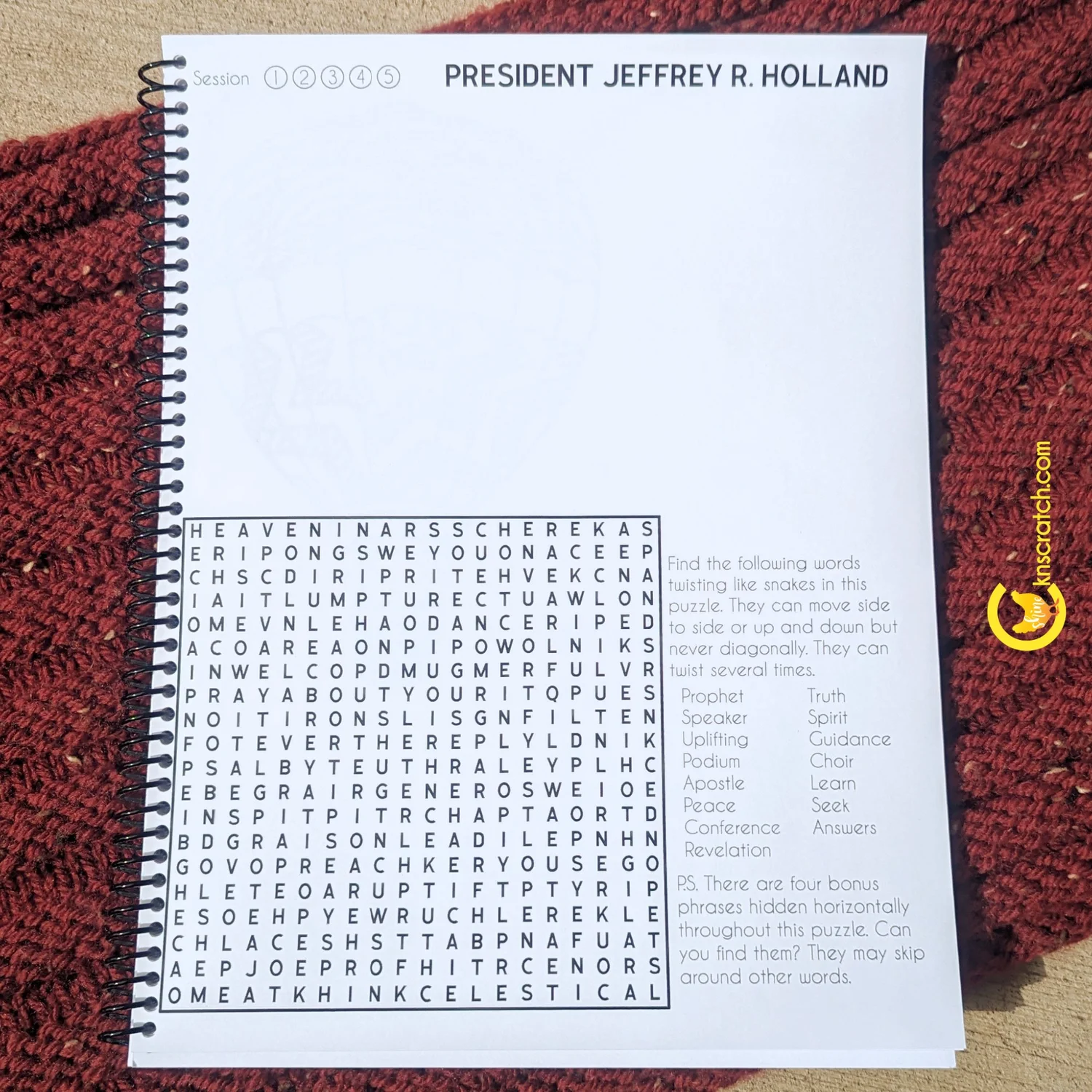 General Conference Activity Book for Kids — Chicken Scratch N Sniff