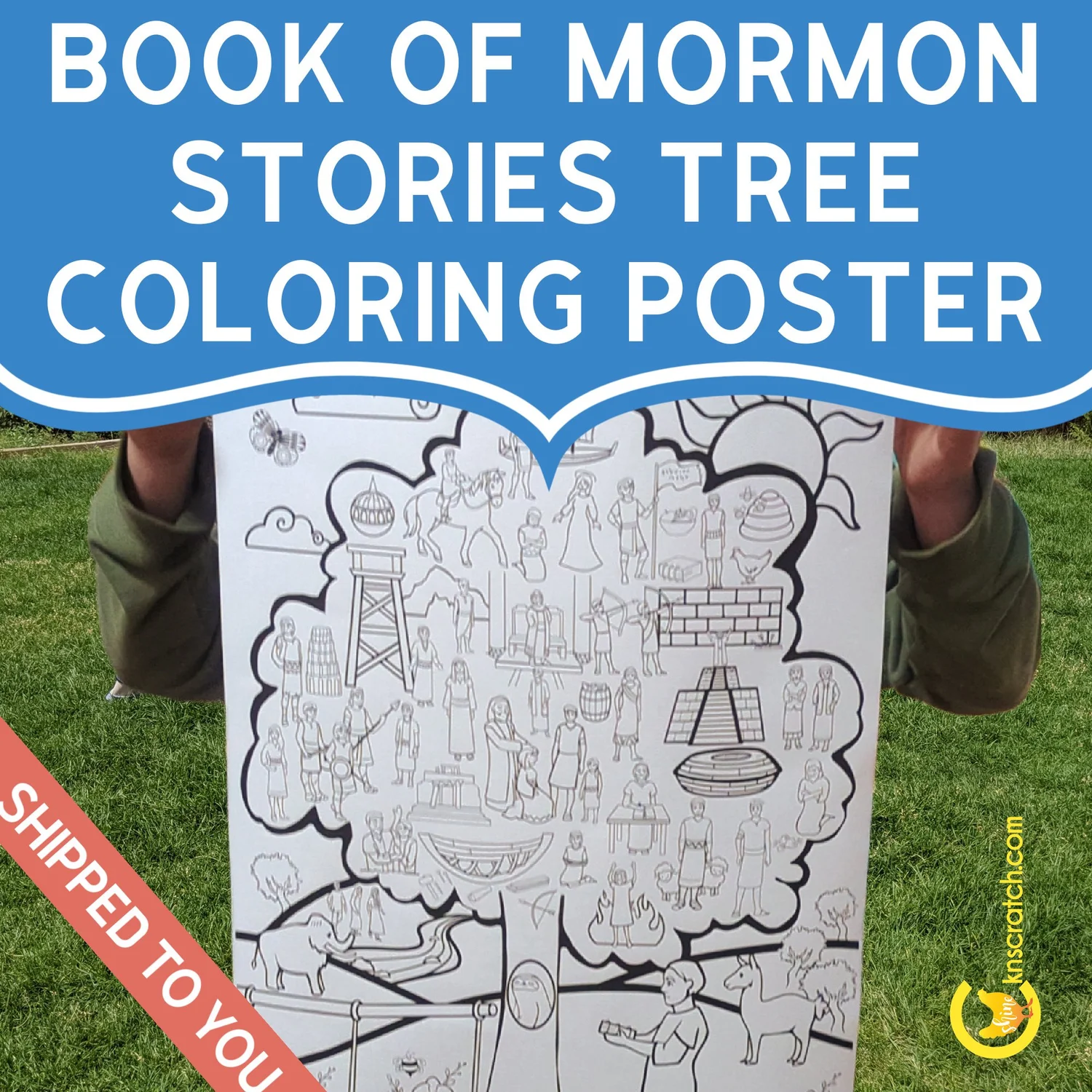 Book of Mormon Stories Tree Coloring Poster (Instant Download ...