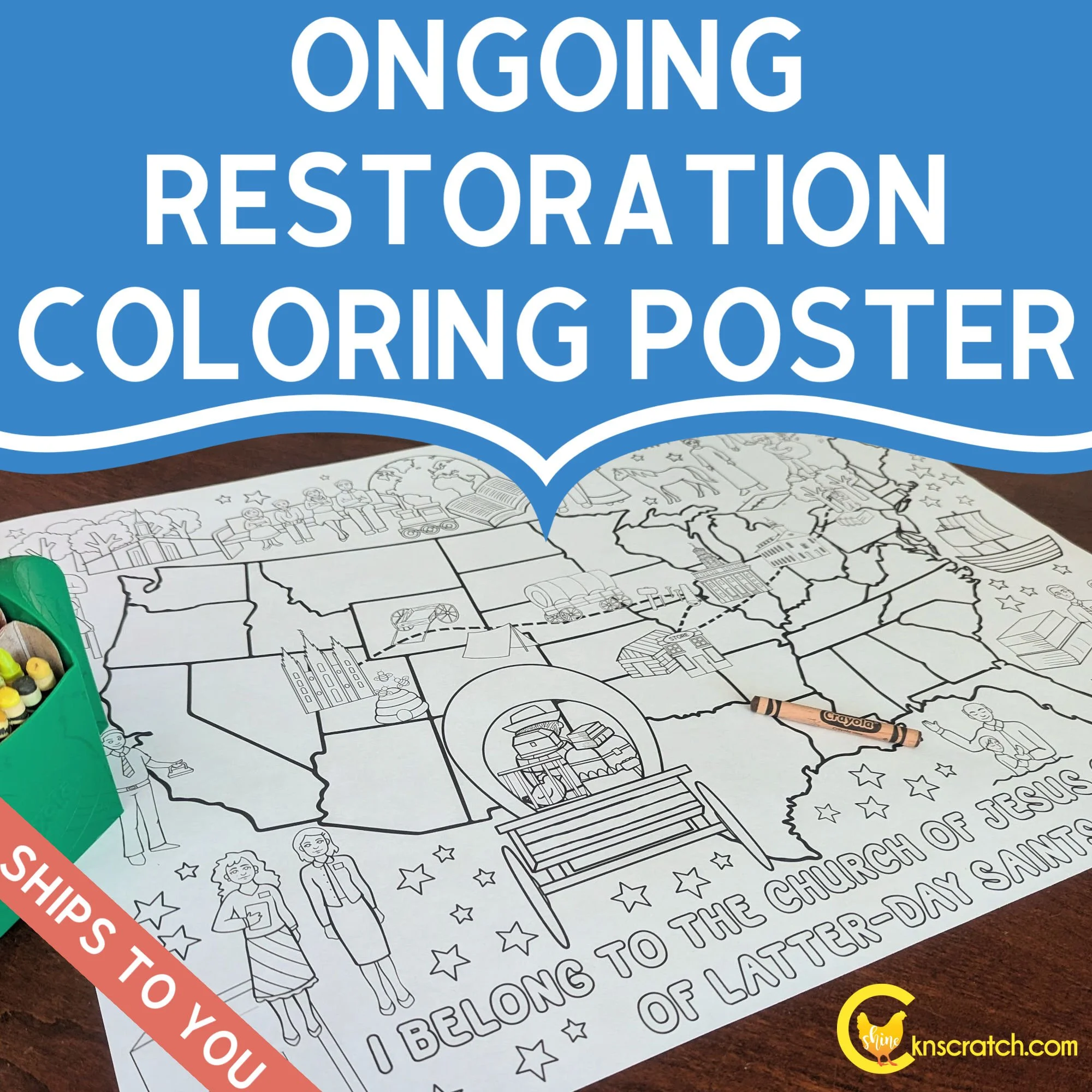 Ongoing Restoration Coloring Poster (Instant Download) — Chicken ...
