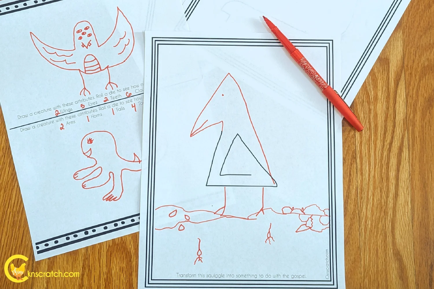 Free Drawing Activities for General Conference — Chicken Scratch N Sniff