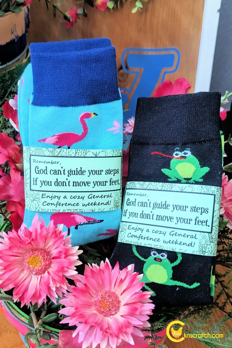 General Conference Sock Gift Tag Free Printable — Chicken Scratch N Sniff