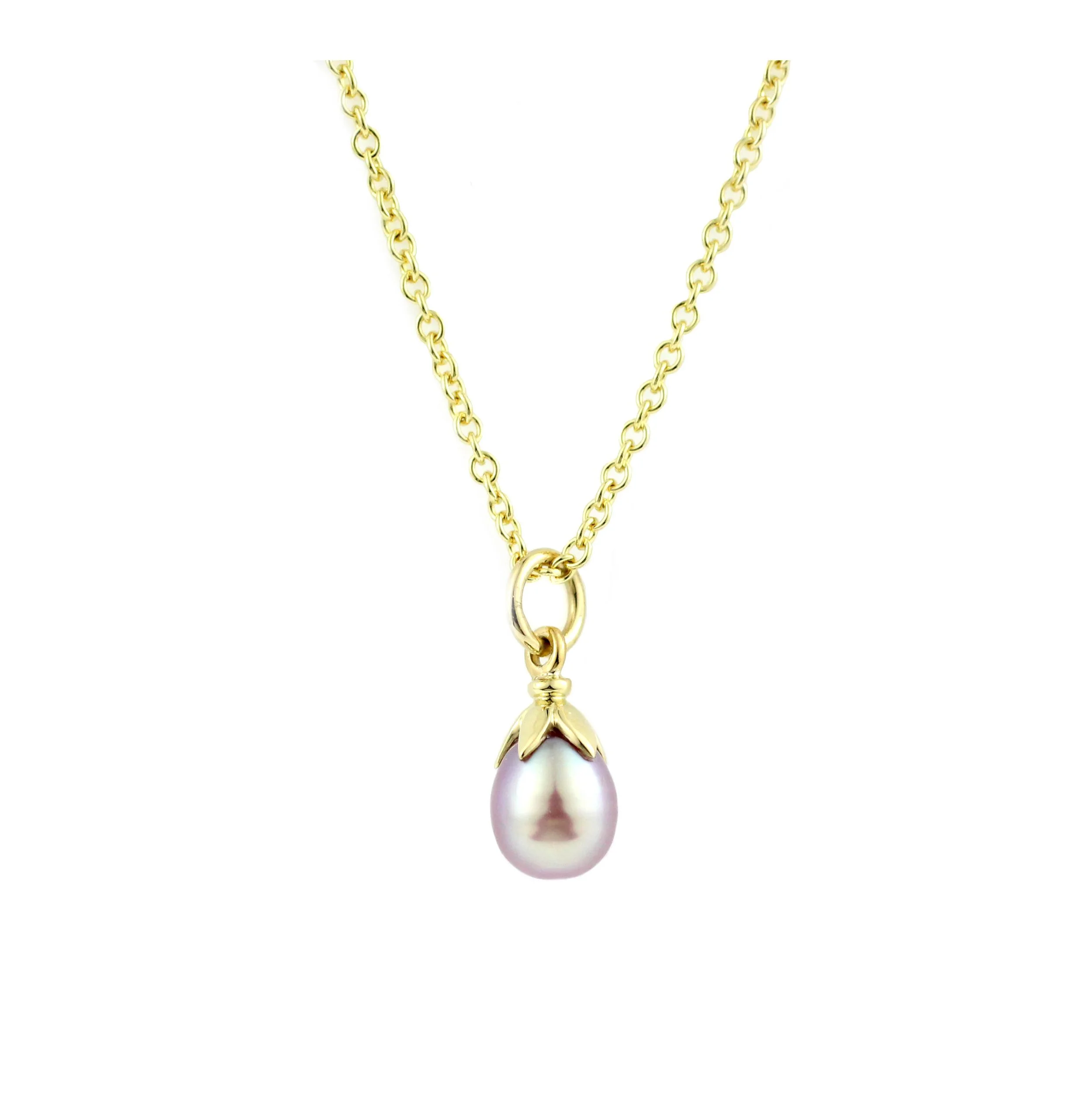 Single Pearl Drop Necklace