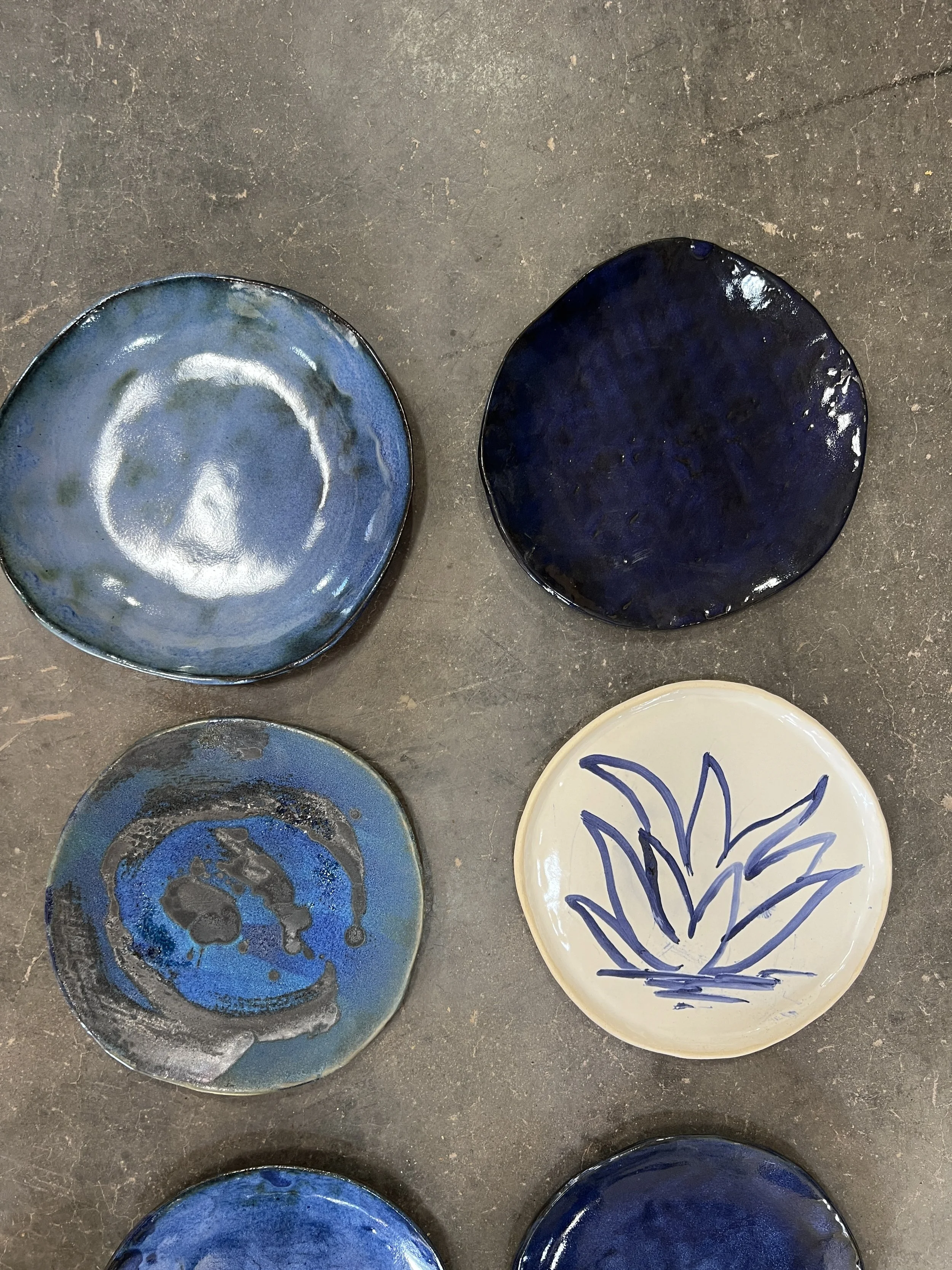 Olive oil dish - B&B plates set of 4 - tapa plates - Silky white glaze ...