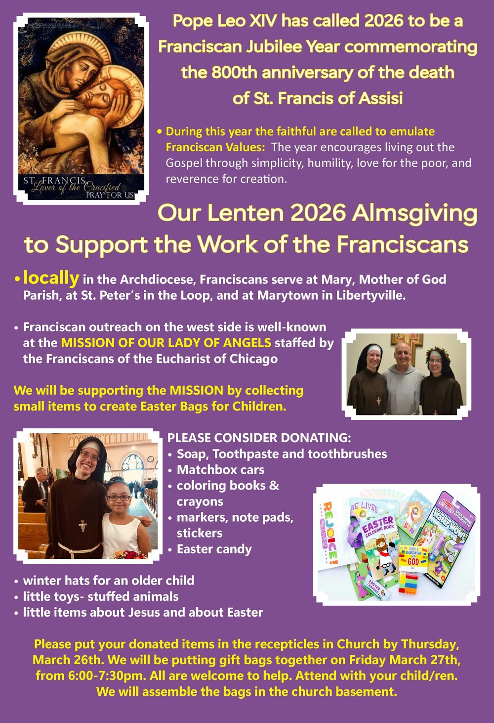 Many ways to participate in Lenten Almsgiving! — St. Benedict Parish