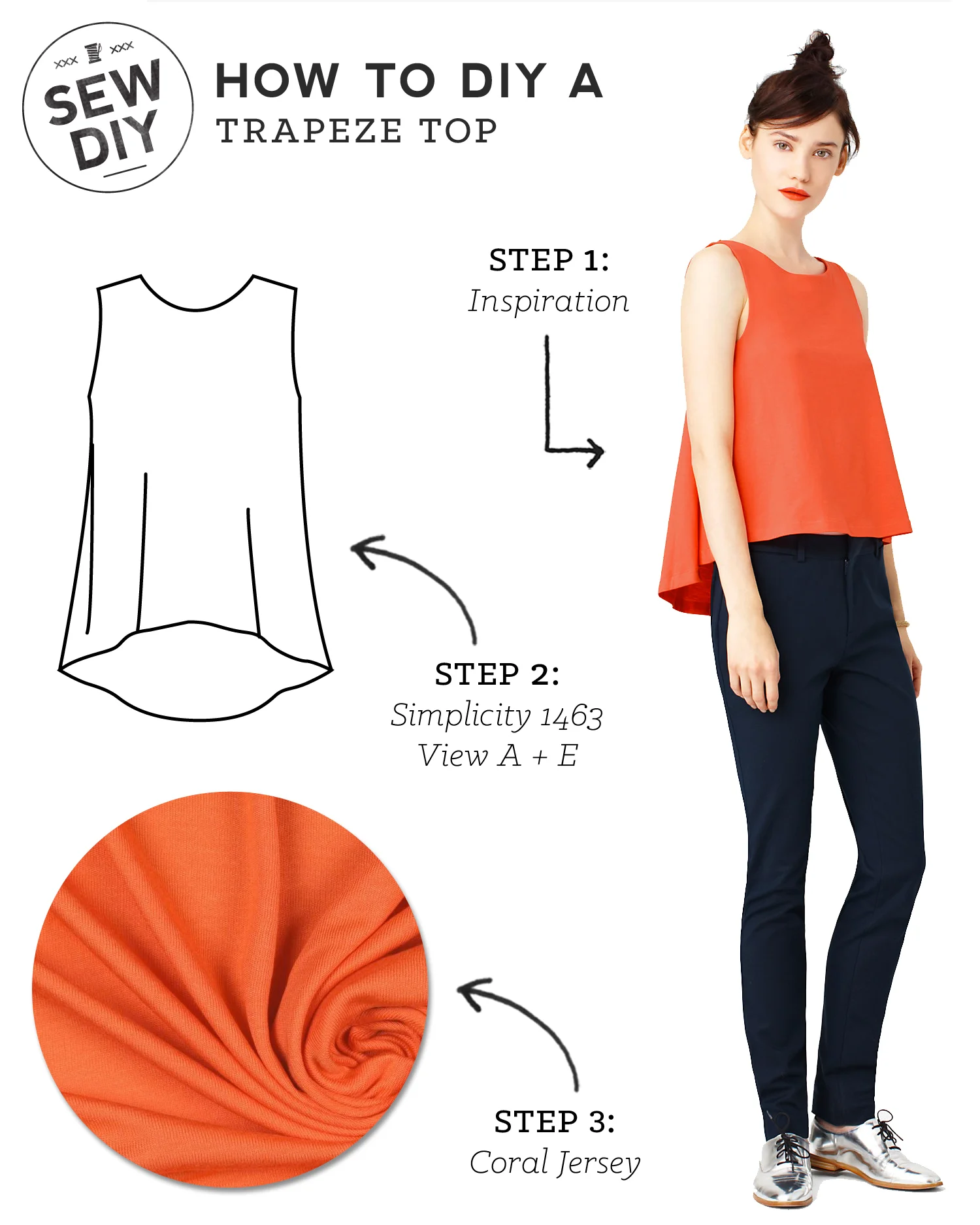 DIY Outfit – Trapeze Top — Sew DIY