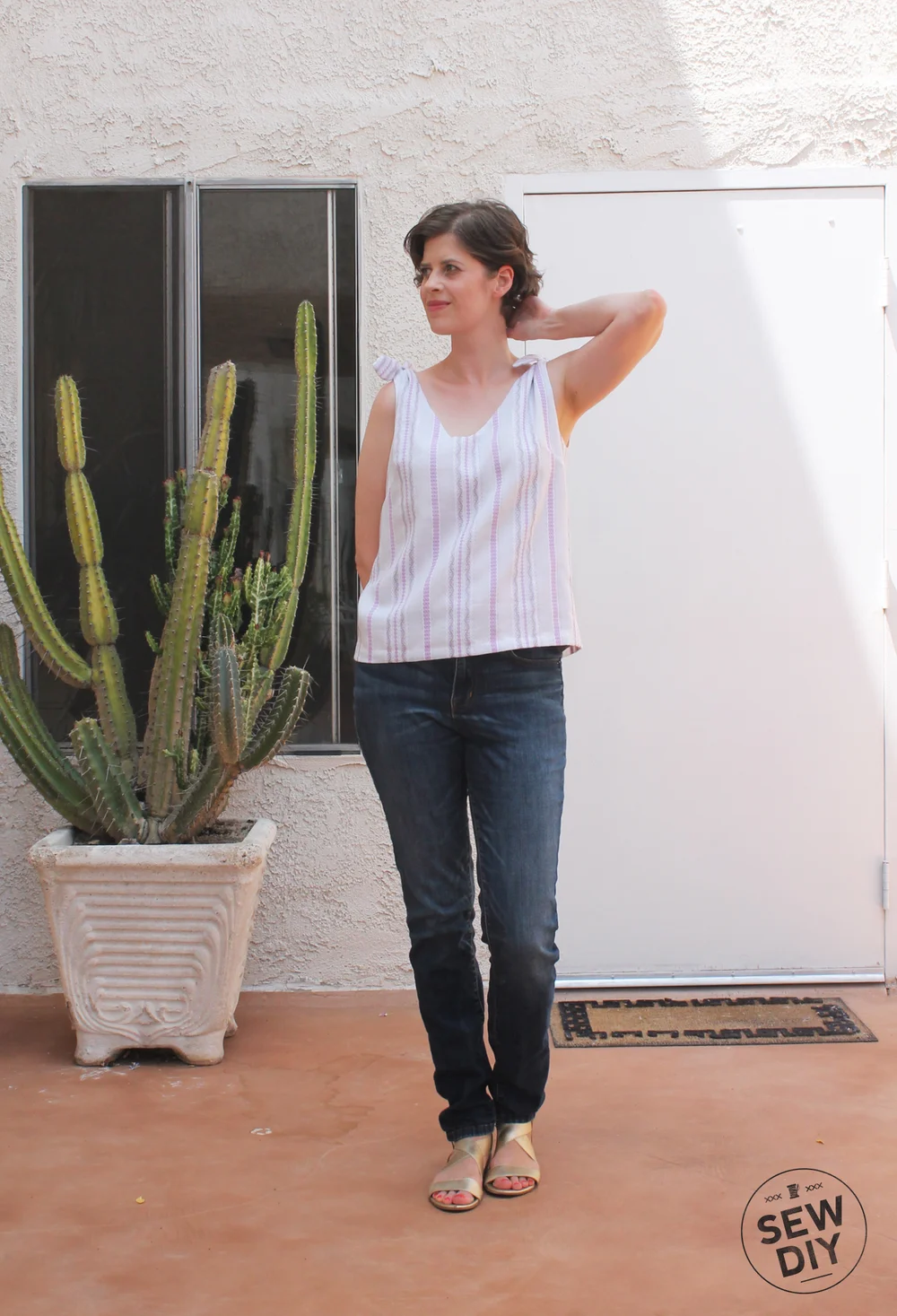 DIY Bow Shoulder Tank — Sew DIY