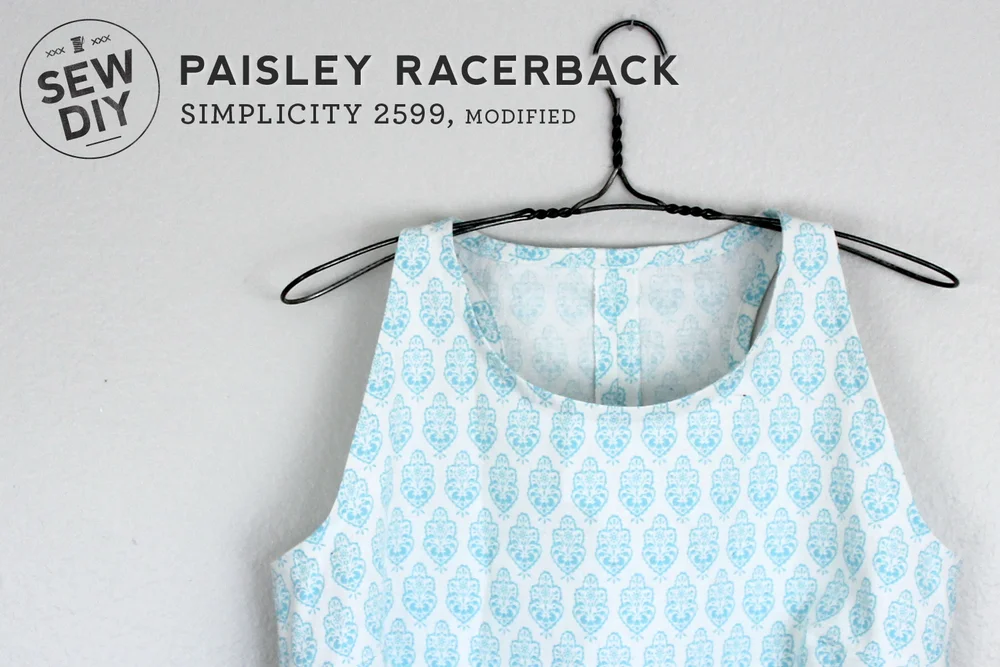 Paisley Racerback Tank — Sew DIY
