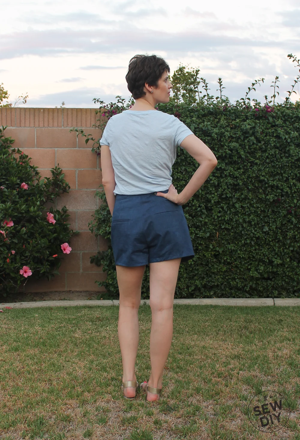 DIY Navy Blue Tap Shorts — Sew DIY