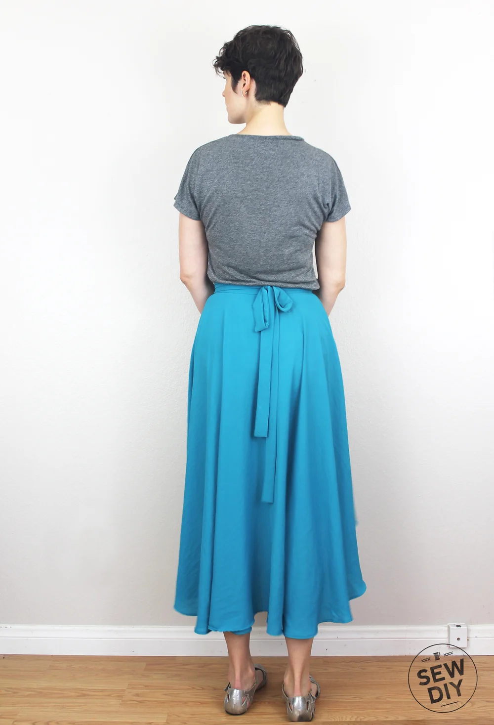 Green Tie-Back Cascade Skirt — Sew DIY